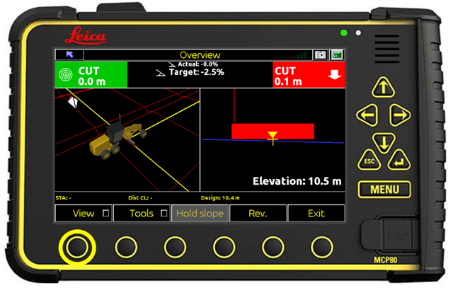 How to change hydraulic control point in Leica iCON 3D Grader/Dozer