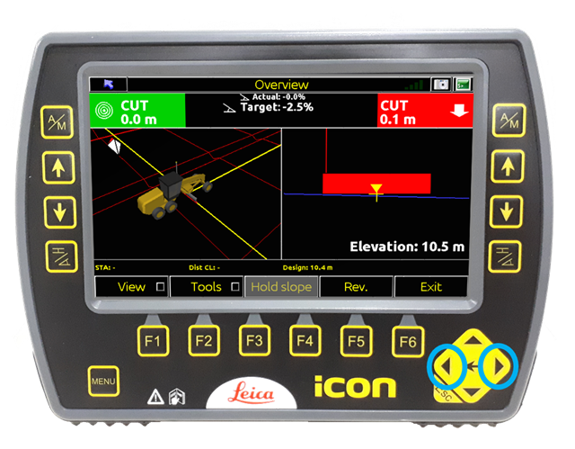 How to change hydraulic control point in Leica iCON 3D Grader/Dozer