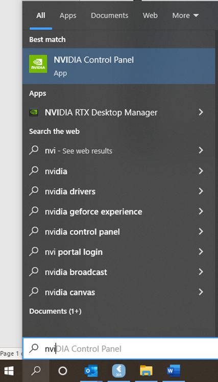 NVIDIA 3D Graphics Settings